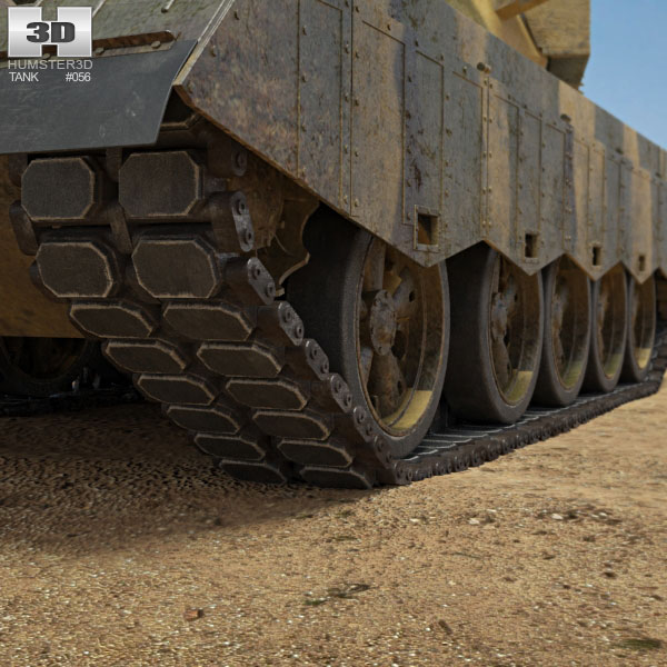 Al-Zarrar Tank 3D model - Download Tank on 3DModels.org