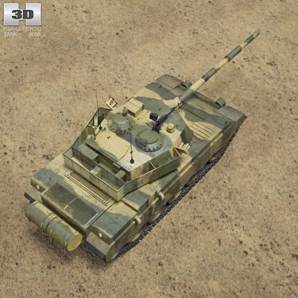 Al-Zarrar Tank 3D model - Download Tank on 3DModels.org