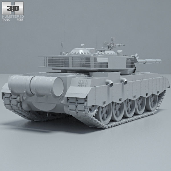 Al-Zarrar Tank 3D model - Download Tank on 3DModels.org