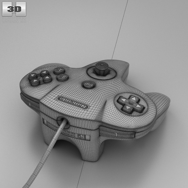 Nintendo 64 Controlador Modelo 3D - Descargar Consola de juegos ...