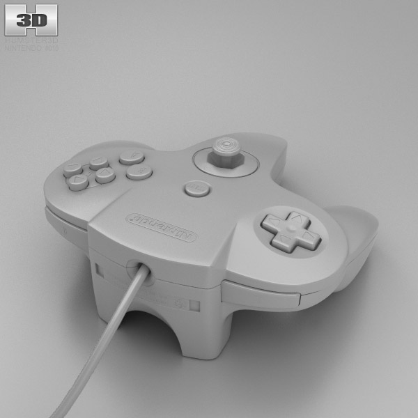 Nintendo 64 Manette Modèle 3D - Télécharger Console de jeu on 3DModels.org