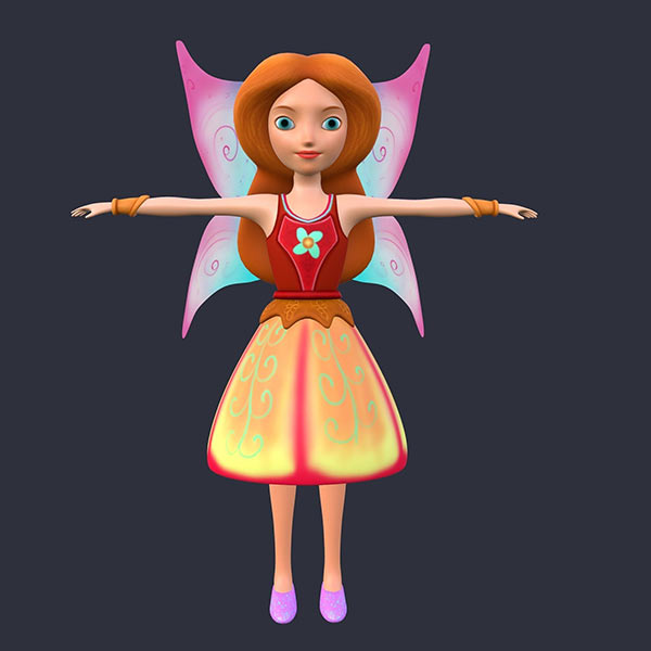 Fairy Character low poly 下载免费的3D模型