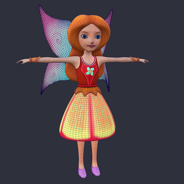 Fairy Character low poly Download Free 3D models