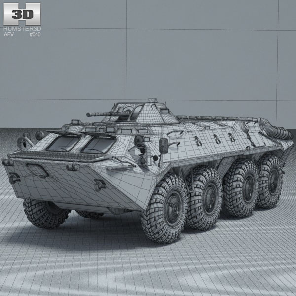 BTR-70 3D model - Download Fighting Vehicle on 3DModels.org