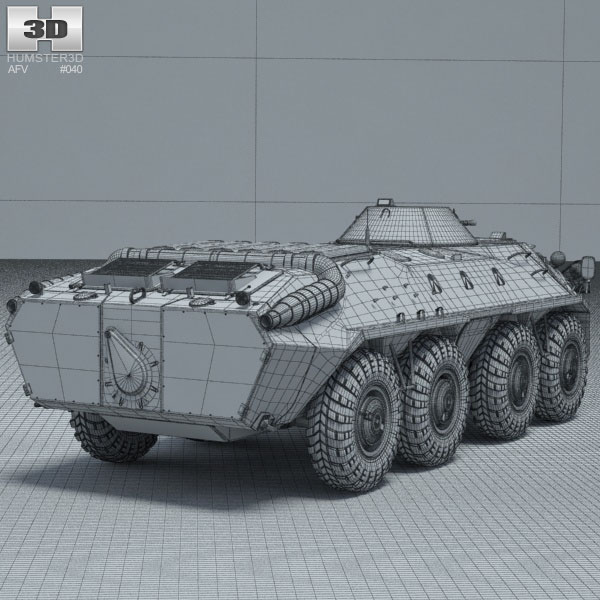 BTR-70 3D model - Download Fighting Vehicle on 3DModels.org