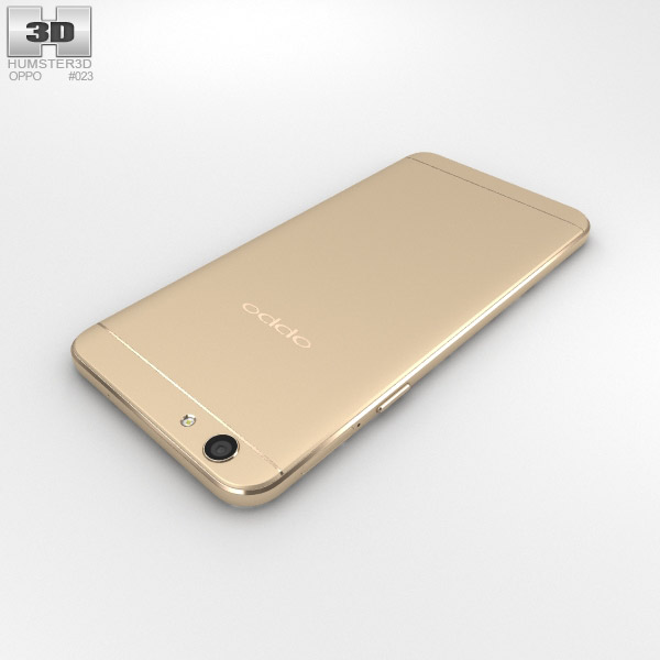 Oppo A59 Gold 3D model - Download Phones on 3DModels.org