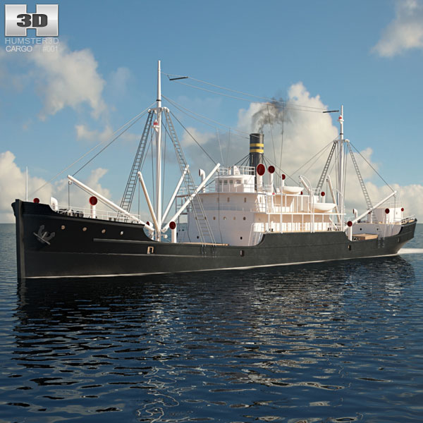 Steamship 3D模型 下载 - 3DModels.org