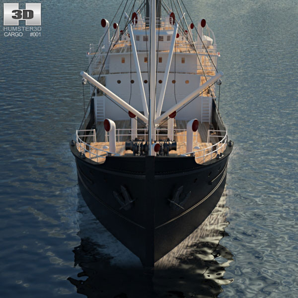 Ferris Cargo Ship 3D 모델 - 다운로드 증기선 on 3DModels.org