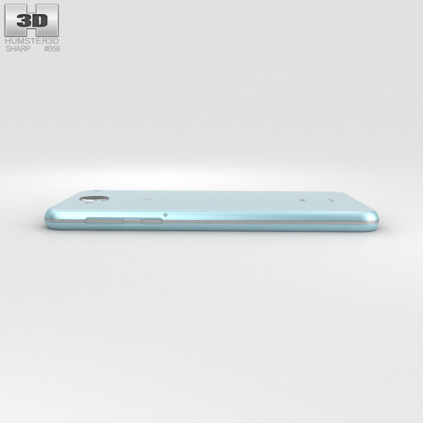 Sharp Aquos U SHV35 Blue 3D model - Download Phones on 3DModels.org