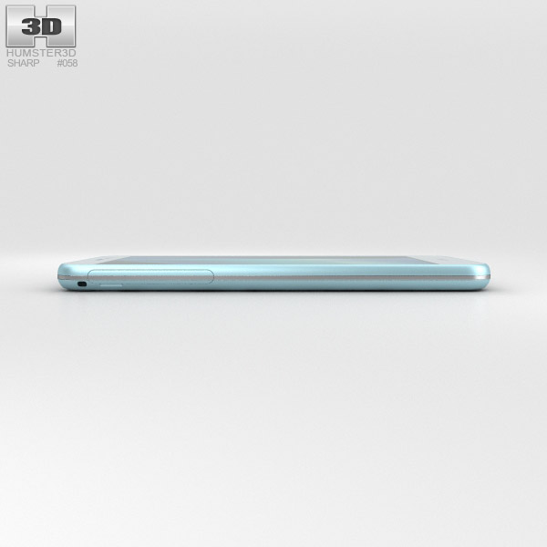 Sharp Aquos U SHV35 Blue 3D model - Download Phones on 3DModels.org