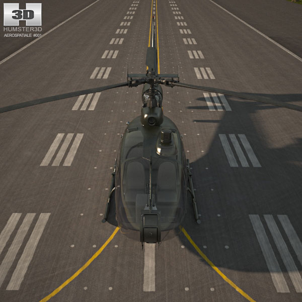 Aerospatiale SA-342 Gazelle 3D model - Download Helicopter on 3DModels.org
