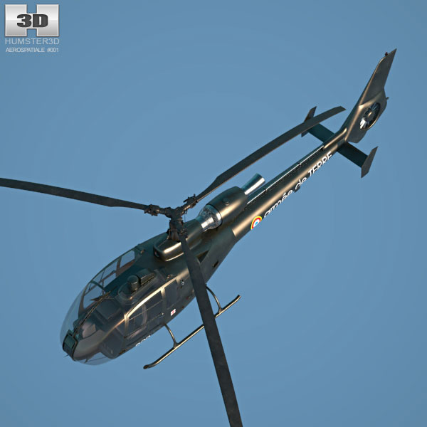 Aerospatiale SA-342 Gazelle 3D model - Download Helicopter on 3DModels.org