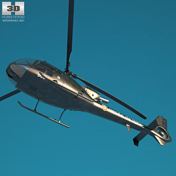 Aerospatiale SA-342 Gazelle 3D model - Download Helicopter on 3DModels.org