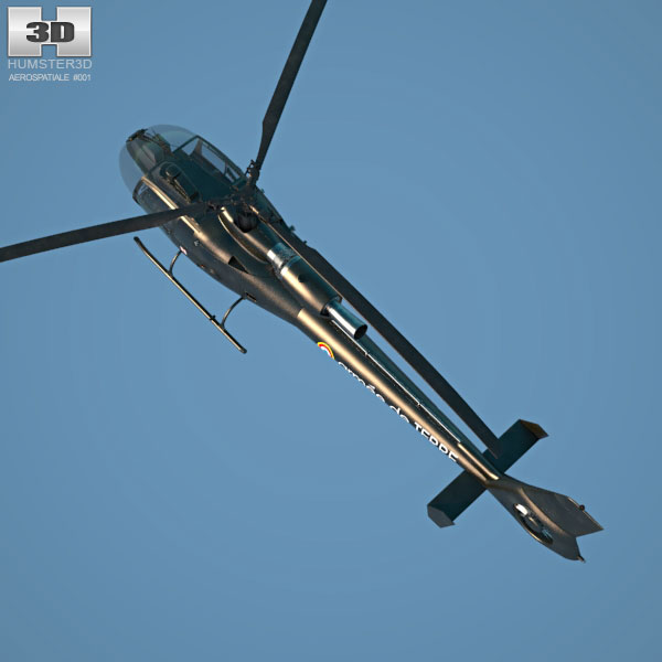 Aerospatiale SA-342 Gazelle 3D model - Download Helicopter on 3DModels.org