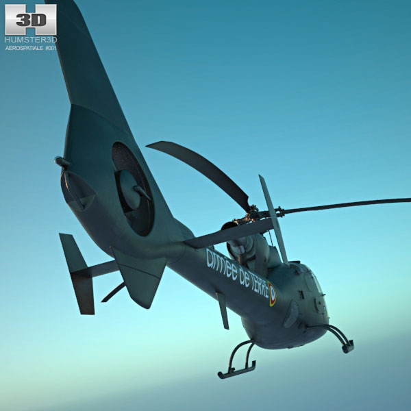 Aerospatiale SA-342 Gazelle 3D model - Download Helicopter on 3DModels.org