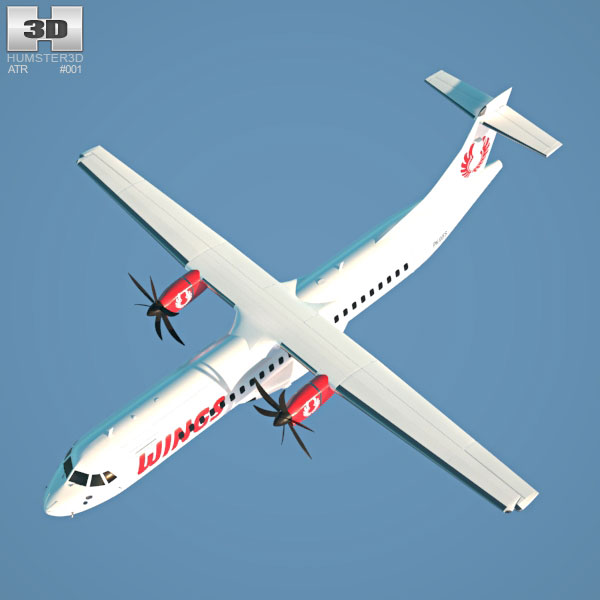 ATR 72 3D model - Download Airliner on 3DModels.org
