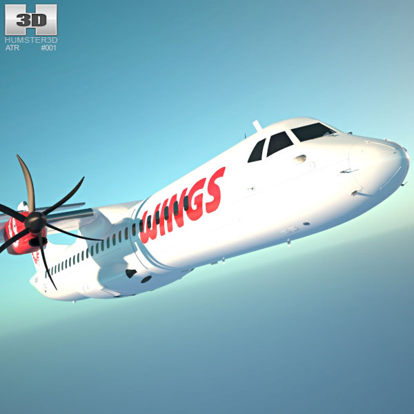 ATR 72 3D model - Download Airliner on 3DModels.org