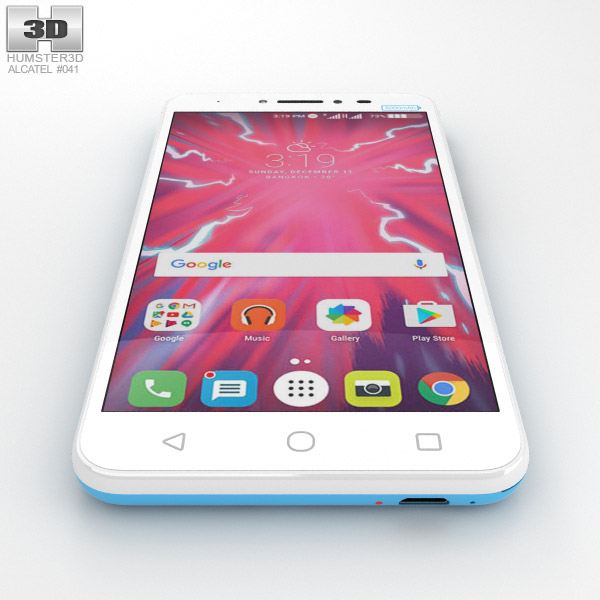 Alcatel Pixi 4 Plus Power Blue 3D model - Download Phones on 3DModels.org