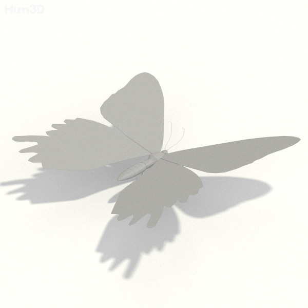 Madagascan Sunset Moth Low Poly 3D model - Download Insects on 3DModels.org