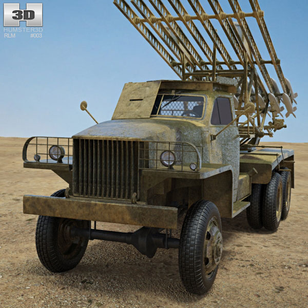 Katyusha rocket launcher 3D model - Download Artillery systems on ...