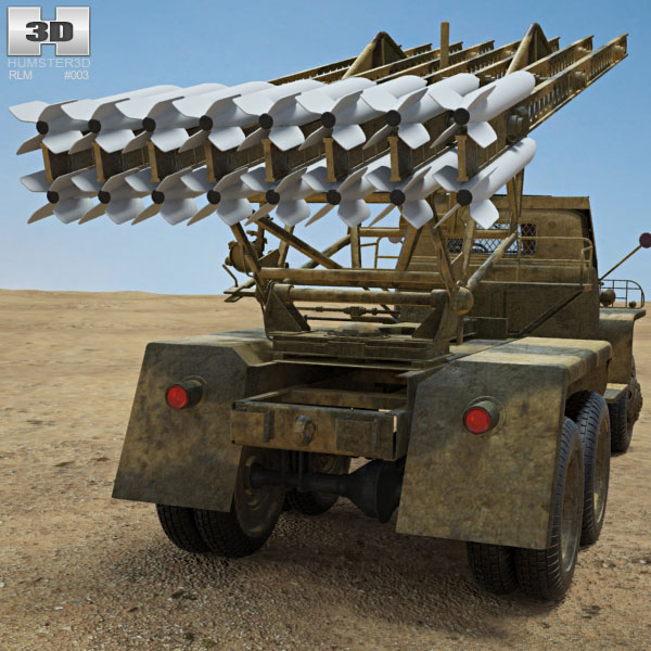 Katyusha rocket launcher 3D model - Download Artillery systems on ...