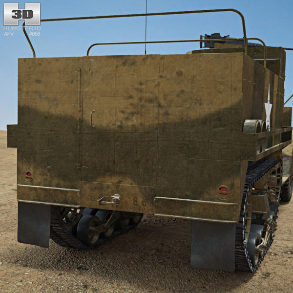 M3 Half-track 3D model - Download Fighting Vehicle on 3DModels.org