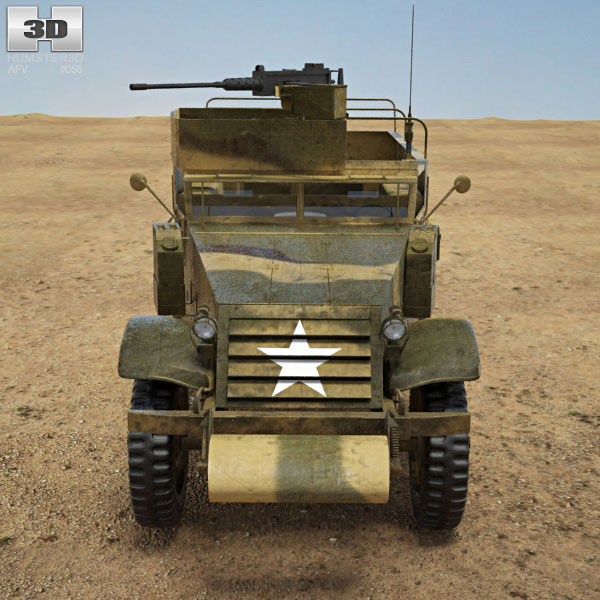 M3 Half-track 3D model - Download Fighting Vehicle on 3DModels.org
