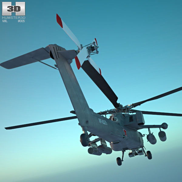 Mil Mi-28 3D model - Download Helicopter on 3DModels.org