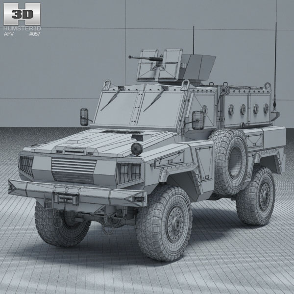 RG-31 Nyala 3D 모델 - 다운로드 전투 차량 on 3DModels.org