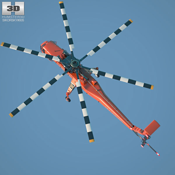 Sikorsky S-64 Skycrane 3D model - Download Helicopter on 3DModels.org