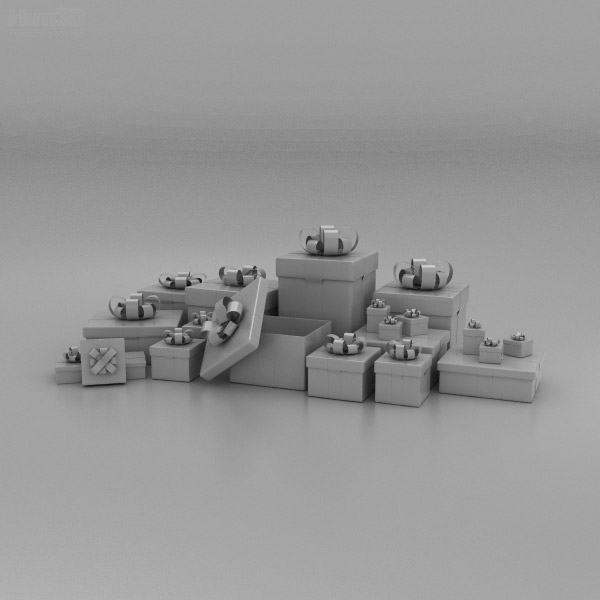 Gift Boxes 3D model - Download Packaging and Boxes on 3DModels.org