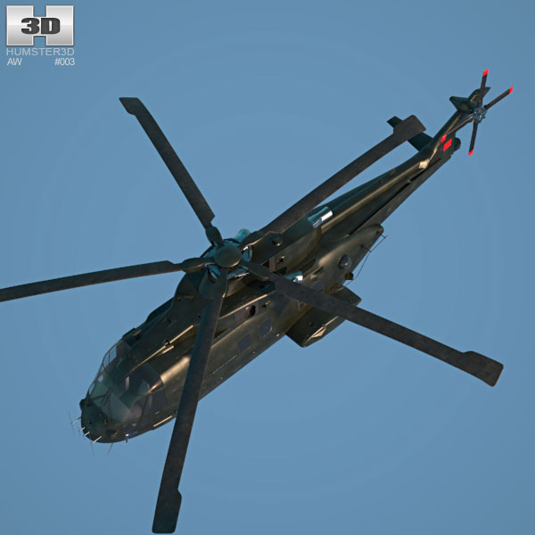 AgustaWestland AW101 Merlin 3D model - Download Helicopter on 3DModels.org