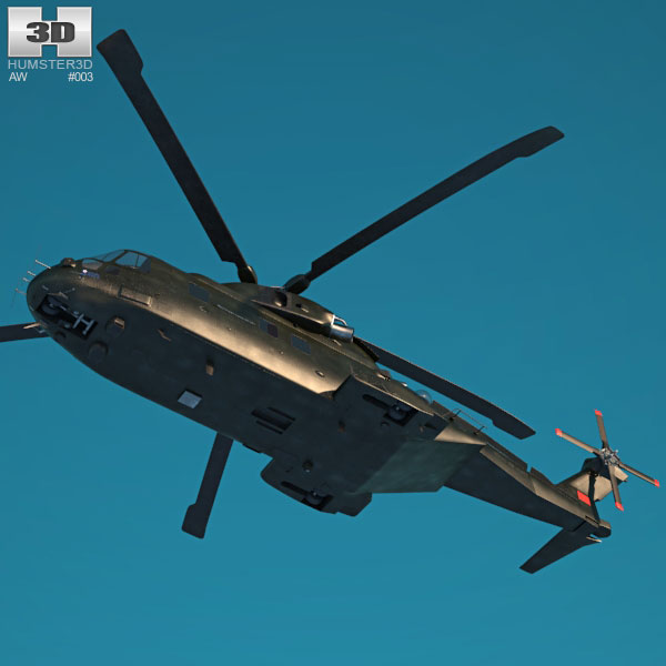 AgustaWestland AW101 Merlin 3D model - Download Helicopter on 3DModels.org