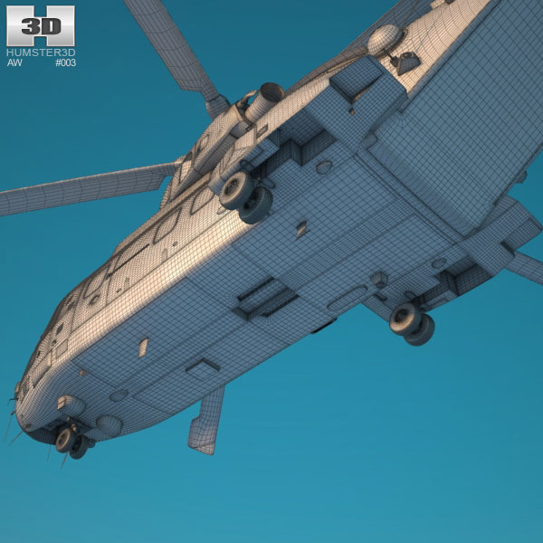 AgustaWestland AW101 Merlin 3D model - Download Helicopter on 3DModels.org