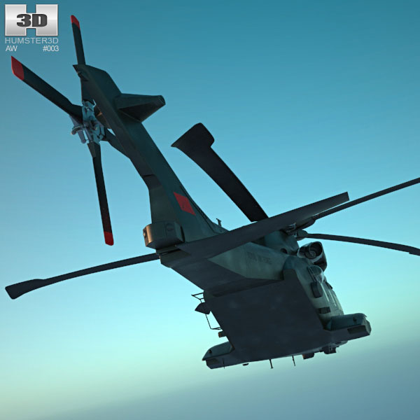 AgustaWestland AW101 Merlin 3D model - Download Helicopter on 3DModels.org