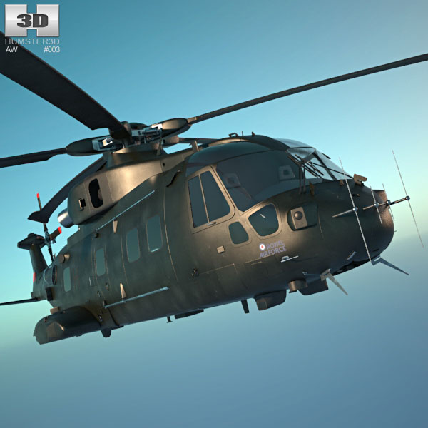 AgustaWestland AW101 Merlin 3D model - Download Helicopter on 3DModels.org