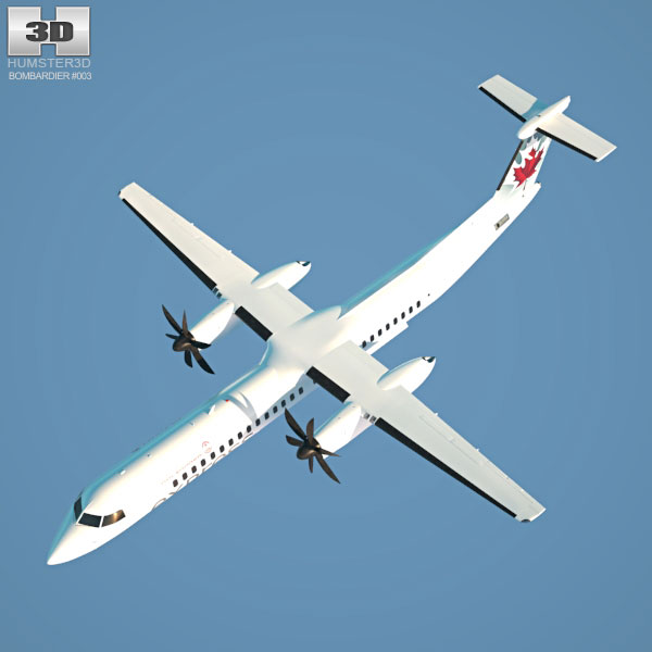 Avión Bombardier Dash 8 Modelo 3D - Descargar Avión comercial activado ...