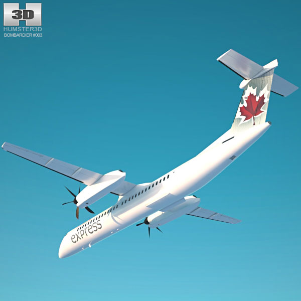 Avión Bombardier Dash 8 Modelo 3D - Descargar Avión comercial activado ...