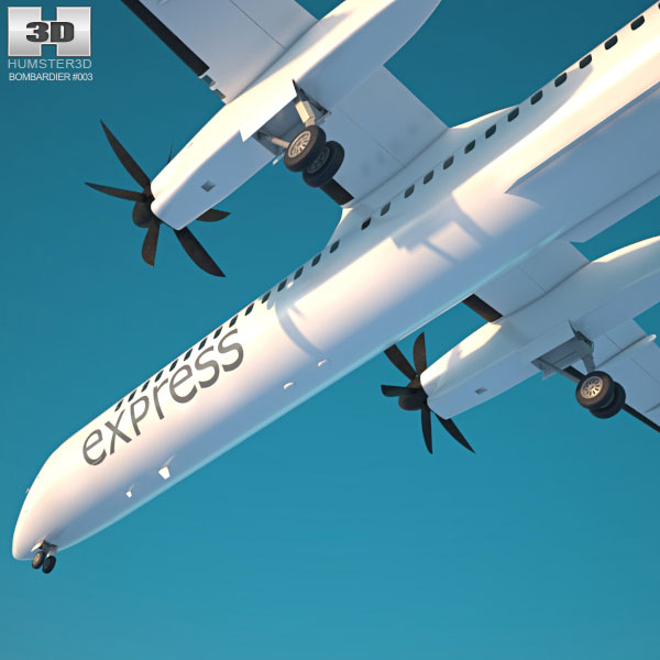 Avión Bombardier Dash 8 Modelo 3D - Descargar Avión comercial activado ...