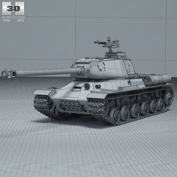 IS-2 3D model - Download Tank on 3DModels.org