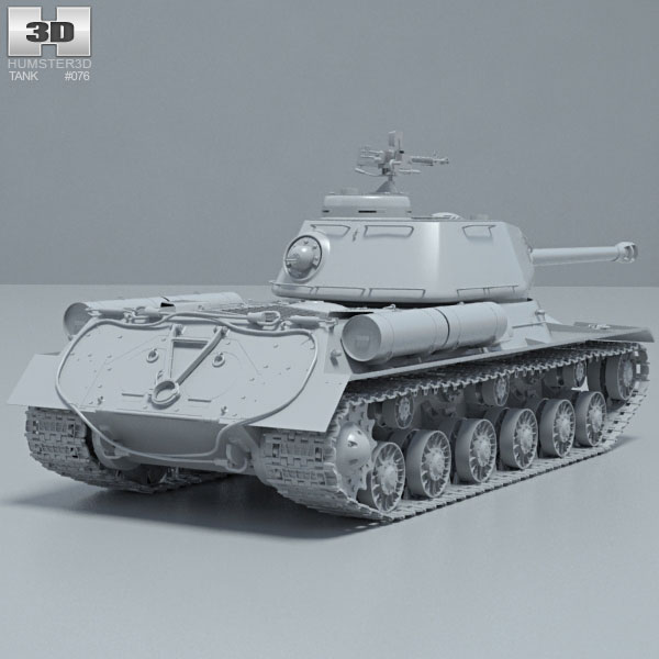 IS-2 3D model - Download Tank on 3DModels.org