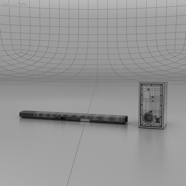 LG SJ6 Soundbar 3D model - Download Audio Devices on 3DModels.org