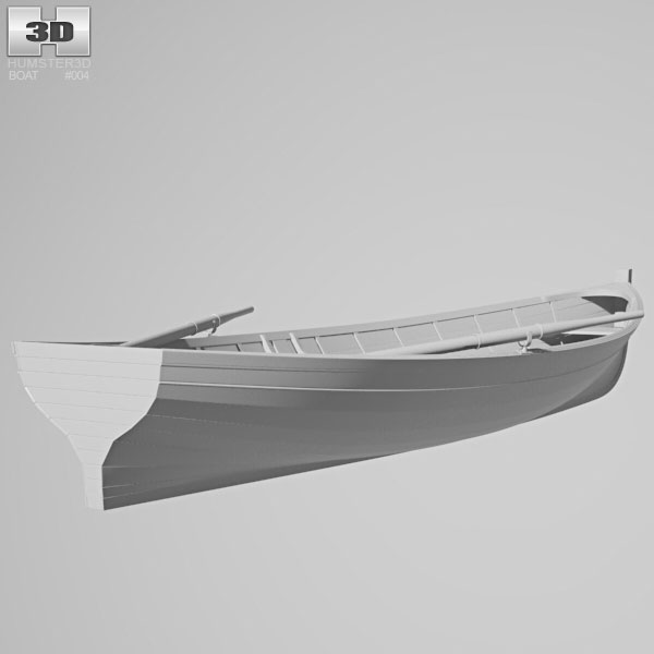 Rowing Boat 3D model - Download Rowboat on 3DModels.org