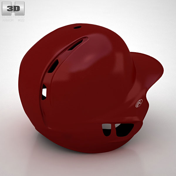 Baseball Batting Helmet 3D model - Download Sports Equipment on ...