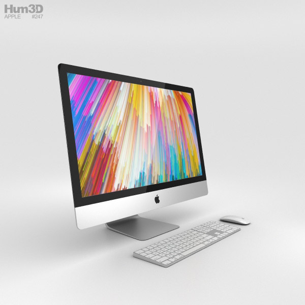 Apple iMac 27-inch (2017) 3D model - Download Desktop Computer on ...