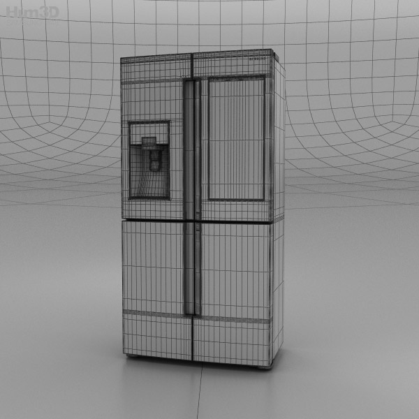 Samsung Smart Hub Fridge 3D model - Download Home Appliances on ...