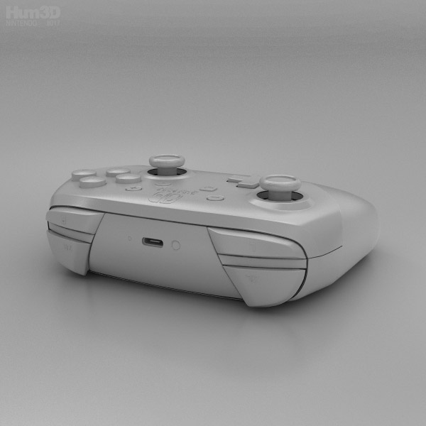 Nintendo Switch Pro Controller 3D model - Download Game Console on ...