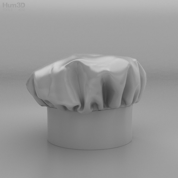 Chef Hat 3D model - Download Hats on 3DModels.org