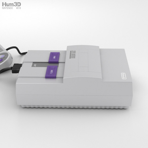 Nintendo SNES 3D 모델 - 다운로드 비디오 게임 콘솔 on 3DModels.org