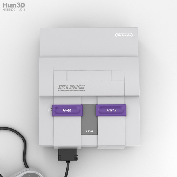 Nintendo SNES 3D 모델 - 다운로드 비디오 게임 콘솔 on 3DModels.org